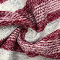 China Breathable Striped T-shirt Clothing  50% linen 50% polyester Linen Fabric for sale