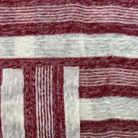 China Breathable Striped T-shirt Clothing  50% linen 50% polyester Linen Fabric for sale