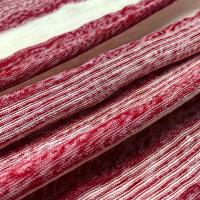 China Breathable Striped T-shirt Clothing  50% linen 50% polyester Linen Fabric for sale