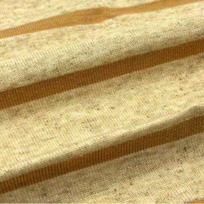 China Premium Quality 22% Linen 78% Cotton Knitted Tweed Lining Fabric 78% Cotton 22% Linen Jersey Rib Twill Style Stretch Fabric for sale