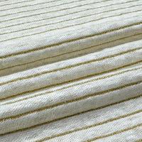 China Lightweight Linen Fabric Quick Drying 192gsm 15% Gold Silk 85% Linen Knitted Fabric for sale