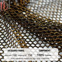 China High-End Fashion Jacquard Mesh Knitted Fabric with Gold Thread Breathable Tricot for Girls' Dresses and Skirts for sale