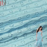 China Customized High Quality Summer 95% Polyester 5% Spandex Clothing Skirt Clothing Flowers Mesh Jacquard Fabric Factory for sale
