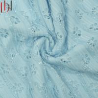 China Customized High Quality Summer 95% Polyester 5% Spandex Clothing Skirt Clothing Flowers Mesh Jacquard Fabric Factory for sale
