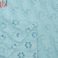 China Customized High Quality Summer 95% Polyester 5% Spandex Clothing Skirt Clothing Flowers Mesh Jacquard Fabric Factory for sale