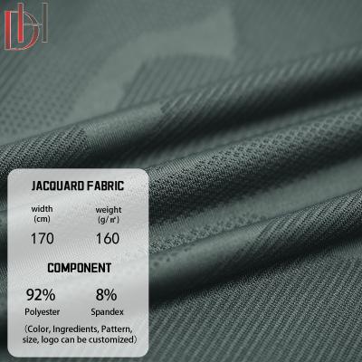 China Ice Silk Camouflage Sports T Shirt Jacquard Clothing Fabric 92% Polyester 8% Spandex for sale