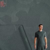China Ice Silk Camouflage Sports T Shirt Jacquard Clothing Fabric 92% Polyester 8% Spandex for sale