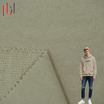 China Khaki Brown 100% Cotton Hoodie Fabric 410gsm For Winter Spring Sportswear for sale
