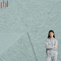China Unisex Fleece Hoodie Fabric 100% Organic Plain Dyed Cotton Fabric Medium Weight 380gsm for sale