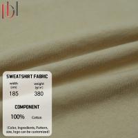 China 100% Cotton Knitted Plain Dyed Fabric Medium Weight 380gsm Unisex Fleece Fabric Garment Hoodie for sale