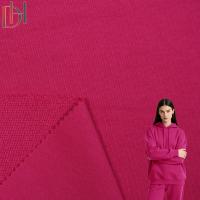 China Organic Knitted French Terry Fleece Fabric 380gsm 185cm Circle Pattern Woolen Fabric for sale