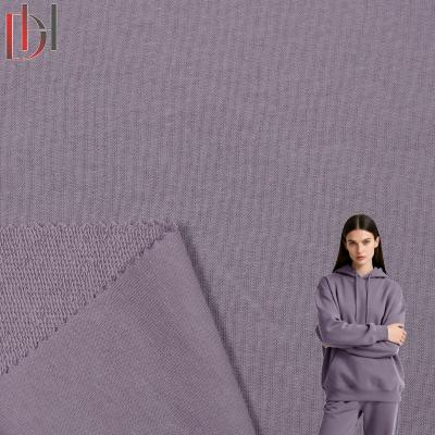China 100% Cotton Winter Hoodie Fabric 380gsm Lightweight Textile Woven Shirt Fabric for sale