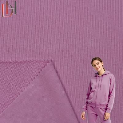 China Organic 80% Cotton 20% Polyester Cotton Spandex Fabric Hooded Shirt French Terry Fabric for sale