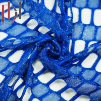 China 100% Polyester Knitted Jacquard Fabric , Summer Skirt Cape Scarf Holes Jacquard Mesh Fabric for sale