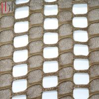 China 100% Polyester Knitted Jacquard Fabric , Summer Skirt Cape Scarf Holes Jacquard Mesh Fabric for sale