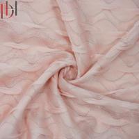 China Custom Silver Thread Pink Dress Medium Weight Jacquard Jersey Fabric for sale