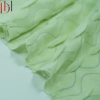 China Wholesale Custom Made Jacquard Fabric Diverse Mixed Fabric Genre Green Dress Fabric for sale