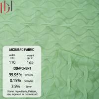 China Wholesale Custom Made Jacquard Fabric Diverse Mixed Fabric Genre Green Dress Fabric for sale