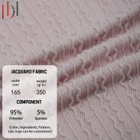 China Soft Breathable Jacquard Knitted Fabric Heavyweight 95% Polyester 5% Spandex Fabric for sale