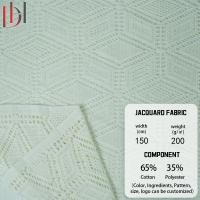 China Lace Jacquard Fabric Customized 65% Cotton 35% Polyester Fabric for sale