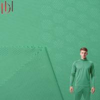 China Garment Breathable Knitted Fabric 100% Polyester Textile Jacquard Clothing Fabric for sale