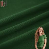 China Custom Ribbed T Shirt Fabric 95% Cotton 5% Spandex Fabric Clothing Knitted Fabric for sale