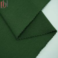 China Custom Ribbed T Shirt Fabric 95% Cotton 5% Spandex Fabric Clothing Knitted Fabric for sale