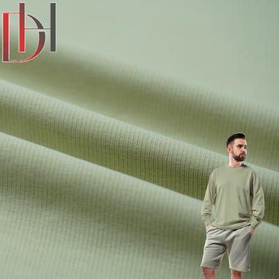 China Organic Combed Cotton Knitted Fabric 35% Cotton 55% Polyester 10% Spandex For Autumn Winter Hoodie for sale