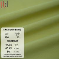 China Fashion Plain Soft Cotton Lyocell Tricot Fabric Durable Breathable Stretch Yoga Sports Clothing Material Medium Weight for Boys for sale