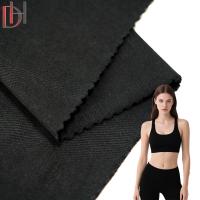 China High Quality 47.5%Lycell 47.5%cotton 5% Spandex 170 g Tricot Knitted Elasticity Yoga Sports Plain Fabric for sale