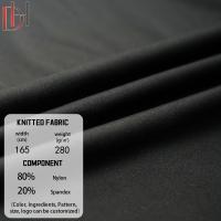 China Customizable High Quality Eco-Friendly 80% Nylon 20% Spandex 280gsm Double-Sided Sports Cotton Fabric for sale