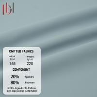 China Custom 80%  Polyester 20% Spandex 220g Yoga Sportswear Rib Dress Jersey Fabric for sale