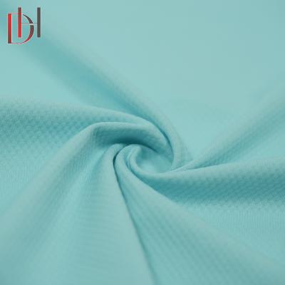China Custom 45% Polyester 55% Modified nylon Quick dry Polyester Knit Jacquard Rib Ultra light Stretch Sportswear Polo Shirts Fabric for sale