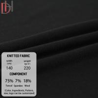 China High-quality 75%Tencel 18%Wool 7%Spandex 220g Ultra-soft Skin-friendly Ribbed Knitted Stretch Shirt Fabric for sale