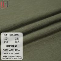 China Wholesale 50%Tencel 10%Wool 40%Acrylic High-quality Quick-Dry Rib Shirt Clothing Fabric for sale
