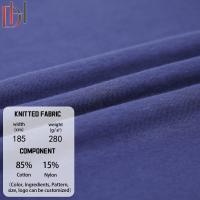 China Customized High-quality Moisture Absorbent Elastic Soft 85%Combed cotton 15%Nylon 280g Polo shirt Fabric for sale