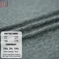 China 170G 78%Tencel 19%Wool 3%Spandex Ultra-Soft for Wool Jersey Rib Fabric for sale