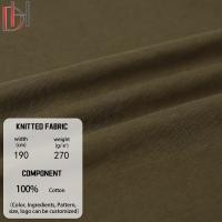 China 100% Cotton 270g Medium Weight Breathable Rib Jersey Fabric for sale