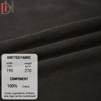 China 100% Cotton Moisture-Absorbent Wrinkle Resistant Abrasion-Resistant Blackout Rib 270g Jersey Polo T-Shirt Fabric for sale