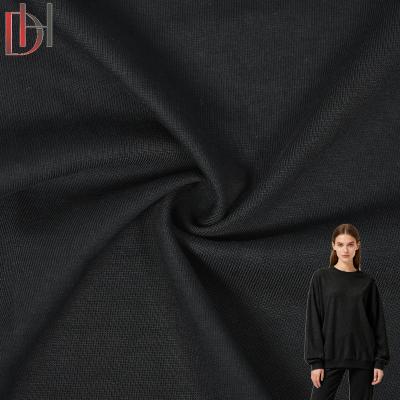 China OEM Custom High Quality Polo Shirt Breathable 100% Cotton Double Yarn Rib Jersey Fabric for sale