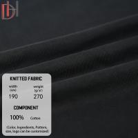 China OEM Custom High Quality Polo Shirt Breathable 100% Cotton Double Yarn Rib Jersey Fabric for sale