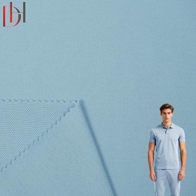 China Custom Super Combed Double Yarn Pure Cotton Moisture-Absorbent Abrasion-Resistant High Quality Polo Shirts Piqu Fabric for sale