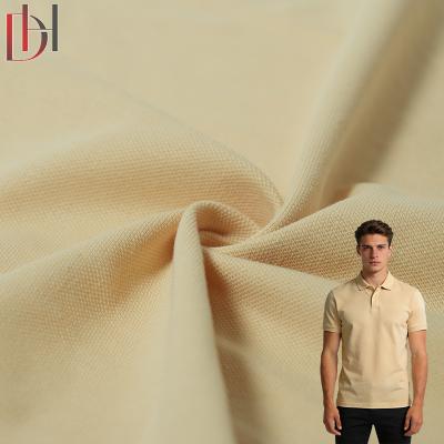 China Custom Jacquard Rib 96% Cotton 4% Spandex Stretch Eco-Friendly Breathable Wrinkle Resistant Jersey Polo Shirt 200g Summer Fabric for sale