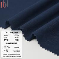 China High Quality Comfortable Breathable Rib Plain Dyed 96% Cotton 4% Spandex Jersey Polo Pearl Fabric for sale