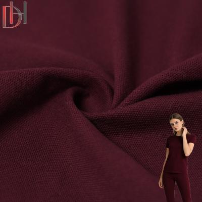 China Custom High-quality Soft Garment Rib Jersey Plain Stretch Breathable Eco-Friendly Spandex Cotton Pearl Fabric for Shirt for sale