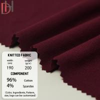 China Custom High-quality Soft Garment Rib Jersey Plain Stretch Breathable Eco-Friendly Spandex Cotton Pearl Fabric for Shirt for sale