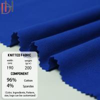 China High-End Summer Fashion Premium 200G/M Knitted 96% Cotton 4% Spandex Stretch Abrasion-Resistant Pique Fabric for sale