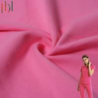 China Plain Dyed 96% Cotton 4% Spandex Fabric Summer Business T Shirt Wicking Rib Pique Fabric 200g for sale