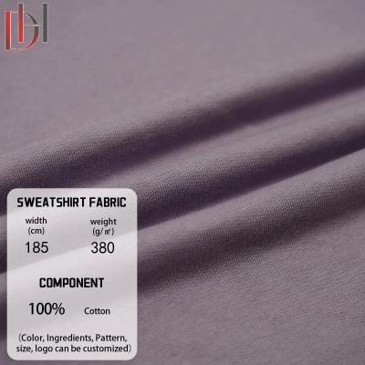 China New Heavy Weight Garment 185cm 380g Soft Cotton Hoodie Terry Woolen Fabric for sale