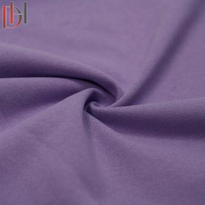 China Medium Weight Knitting Textile Uniform Twill Cotton Hooded Shirt Sweatshirt Fabric Manufacture for sale